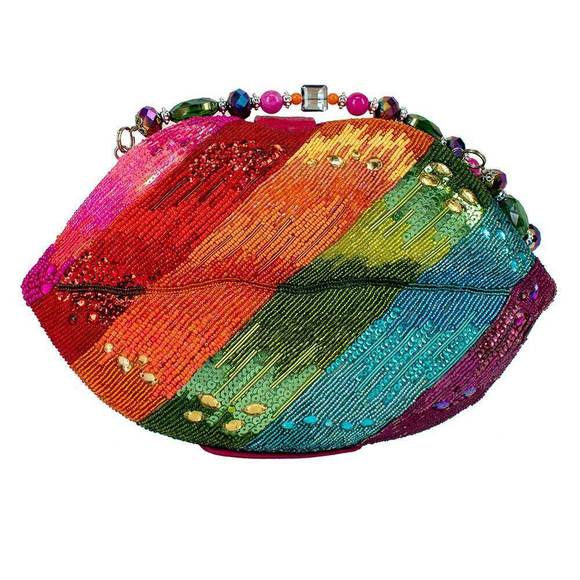 Mary Frances | Bags | Mary Frances Rainbow Kisses Top Handle Lips ...